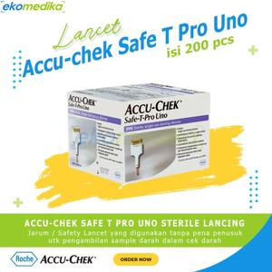 Jual ROCHE Accu Chek Safe-T-Pro Uno Sterile single use Lancing devices ...