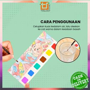 Jual Ofm-A56 Buku Gambar Mewarnai Buku Lukis Cat Air Set Free Kuas ...