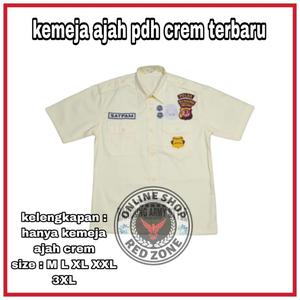 Jual KEMEJA PDH COKLAT SATPAM / KEMEJA PDH CREAM SATPAM / seragam pdh ...