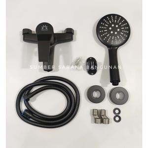 Jual KRAN PANAS DINGIN STAINLESS HITAM KERAN MIXER SHOWER SET 9009 ...