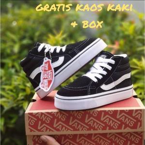 Jual Sepatu Anak Vans Old Skool Hitam Tinggi Sepatu Sekolah Anak Sk8 ...