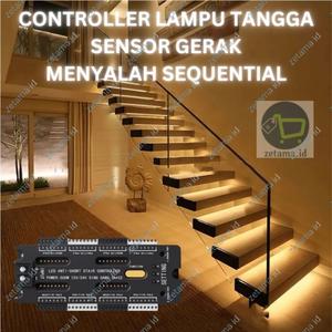 Jual Controller Lampu Tangga Sensor Gerak Sequential Running LED ...