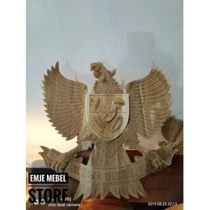 Jual s25921 lambang burung garuda ornamen ukir hiasan dinding kayu jati ...