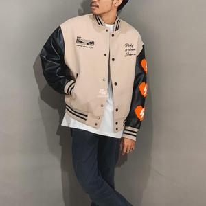 Jual RIC Lightning Love Varsity Jacket Beige - Kota Makassar - Beast ...