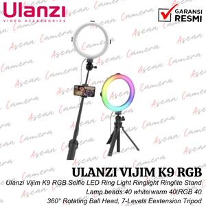 Jual Ulanzi Vijim K9 RGB Selfie LED Ring Light Ringlight Ringlite Stand - Jakarta Utara - Asean ...