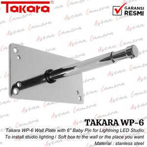 Jual Takara WP-6 Wall Plate with 6" Baby Pin for Lightning LED Studio ...