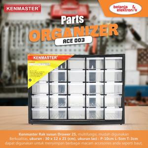 Jual Rak Susun Drawers 25 Komponen KENMASTER Mini Box Organizer RAK016 ...