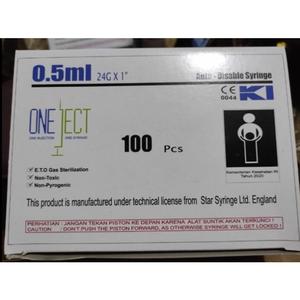 Jual ONEJECT - Syringe 0.5ml / Auto Disable Syringe 0.5cc Oneject ...