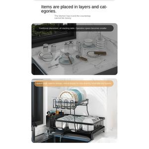 Jual Kitchen Draining Rack Countertop Dish Rack Plate Rack Tableware ...