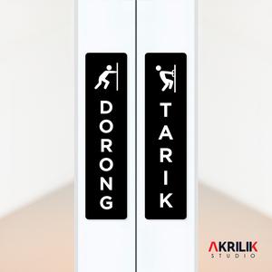 Jual Sign Door Dorong Tarik Akrilik Pintu Dinding Acrylic Tulisan Label ...