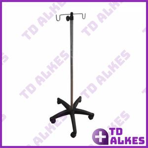 Jual Tiang Infus Stainless Steel Kaki 5 Roda Plastik Pasien Alat Rawat ...