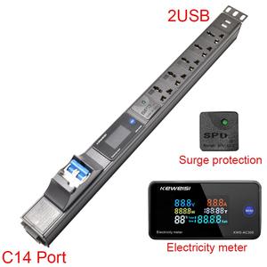 Jual Iec C14 Input Power Strip Electricity Meter Surge Protection ...