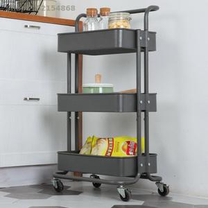 Jual Kitchen Rack Household Trolley Movable Wheeled Vegetable Rack ...