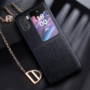Jual OPPO FIND N2 FLIP 5G LEATHER COVER PREMIUM SOFT CASE - BLACK ...
