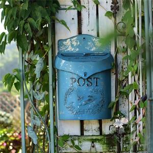 Jual Outdoor Metal Mailbox Farmhouse Design Vintage Style Post Box For ...