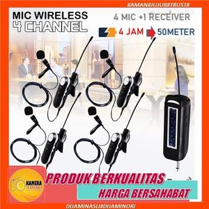 Jual Mic Microphone Wireless 4 Orang Mic Uhf 4 Channel Pro-4C11 Pro 4Ch ...