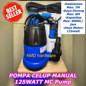 Jual MC PUMP Pompa Celup MANUAL 125W Hisap Submersible Air Bersih SMC ...