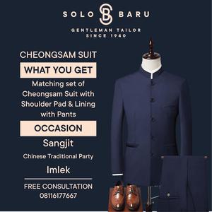 Jual Changsan Pria - Cheongsam Suit Pria Custom - Jakarta Utara - Solo ...
