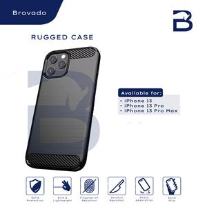 Jual iPhone 13 / Pro / Pro Max Rugged Case Armor Carbon Casing Hitam ...