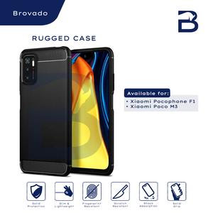 Jual Xiaomi Poco F1 / M3 Rugged Case Armor Carbon Casing Hitam Motif ...