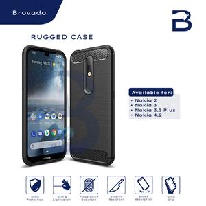 Jual Nokia 2 / 3 / 4 Rugged Case Armor Carbon Casing Hitam Motif - 2 ...