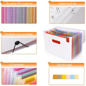 Jual File Folder Portable 12-saku File Folder A4 Akordeon File ...