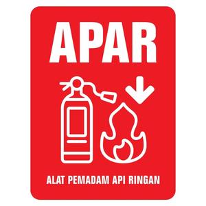 Jual RAMBU APAR ALAT PEMADAM API RINGAN - 15X20CM SIGNAGE (**) - Kota ...