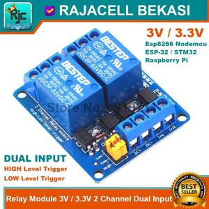 Jual Relay Module 3.3V 3V 2 Channel Dual Input High Low Trigger for ESP8266 - Kota Bandung ...