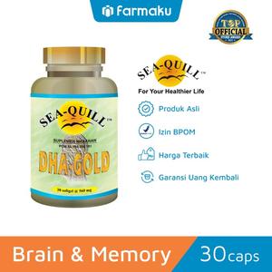 Promo Sea Quill DHA Gold 500 mg Suplemen Otak 30 Capsule - Jakarta ...