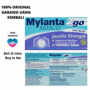 Jual Mylanta 2go Double Strength Chewable Antacid Tablets 24 Pack ...