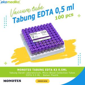 Jual W1736 Micro Tube EDTA 05 ml Monotes Microtube EDTA Pet - Jakarta ...