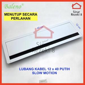 Jual Tutup Lubang Kabel 12 x 40 PUTIH Meja Kantor Kotak Cable Hole ...