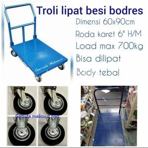 Jual troli lipat besi bodres 700kg troli besi troli barang serbaguna ...