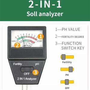 Jual Alat Ukur pH Meter Tanah Analog 2 in 1 Soil Test Cek Tester ...