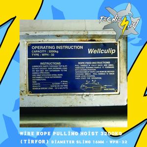 Jual Wire Rope Pulling Hoist 3200kg (Tirfor) Diameter Sling 16mm WPH-32 ...