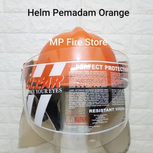 Jual FIRE HELMET HELM DAMKAR ORANGE PEMADAM KEBAKARAN FIBER TAHAN PANAS ...