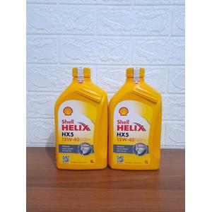 Jual Oli shell helix hx5 15w-40 isi 1 liter original-scan barcode ...