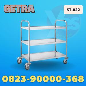 Jual GETRA ST-022 TROLLEY MAKANAN MINUMAN TROLI STAINLESS SERBAGUNA ...