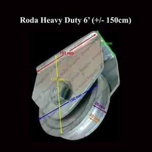 Jual Roda gerbang pagar pager heavy duty 6 inchi 15 cm - behel - Kab ...