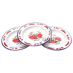 Jual Piring Enamel / Piring Jadul / Piring Seng Motif Bunga - Jakarta ...