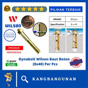 Jual WILSON DYNA BOLT / BAUT BETON / DYNABOLT / RAMSET 8 x 40(per pcs ...