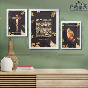 Jual Poster Bingkai Doa Bapa Kami Kristen Tuhan Yesus / Bingkai Custom ...