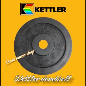 Jual KETTLER rubberized weight plate karet 5kg / dumbell plate ...