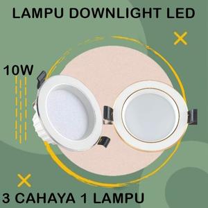 Jual LAMPU DOWNLIGHT LED 3 WARNA 1LAMPU PANEL LED PLAFON RUMAH 10W ...