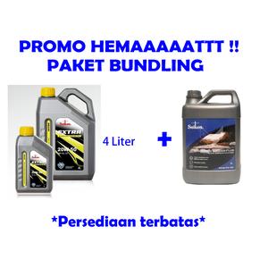 Jual PAKET OLI SEIKEN EXTRA SN/CF 20W-50 4 LITER + AIR WIPER 2 LITER ...