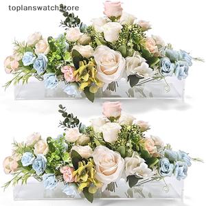 Jual Topl Vas Persegi Panjang Bunga Akrilik Bening Untuk Meja Makan ...