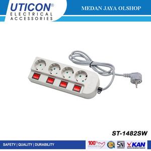 Jual Stop kontak Uticon Multi Socket StopKontak Uticon 4 Lubang Saklar ...