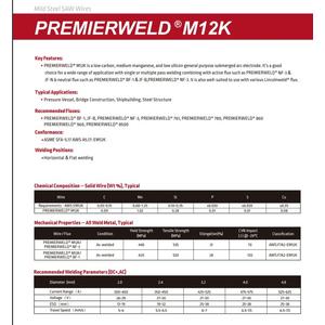 Jual KAWAT LAS LINCOLN SAW PREMIERWELD M12K | AWS EM12K | PACK 25KG ...