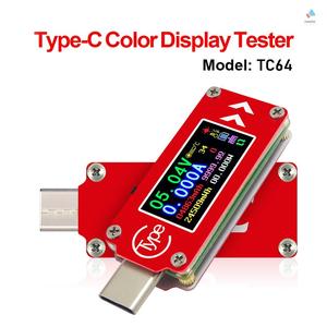 Jual TC64 Type-c Color LCD Display USB Voltmeter Ammeter Pengukur ...