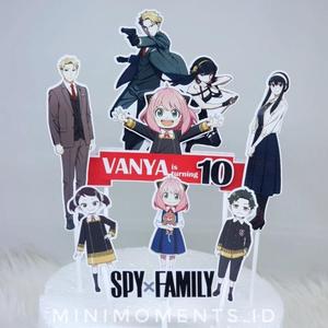 Jual Cake Topper 3D Custom Nama Karakter Spy X Family Anya Kue Ulang ...